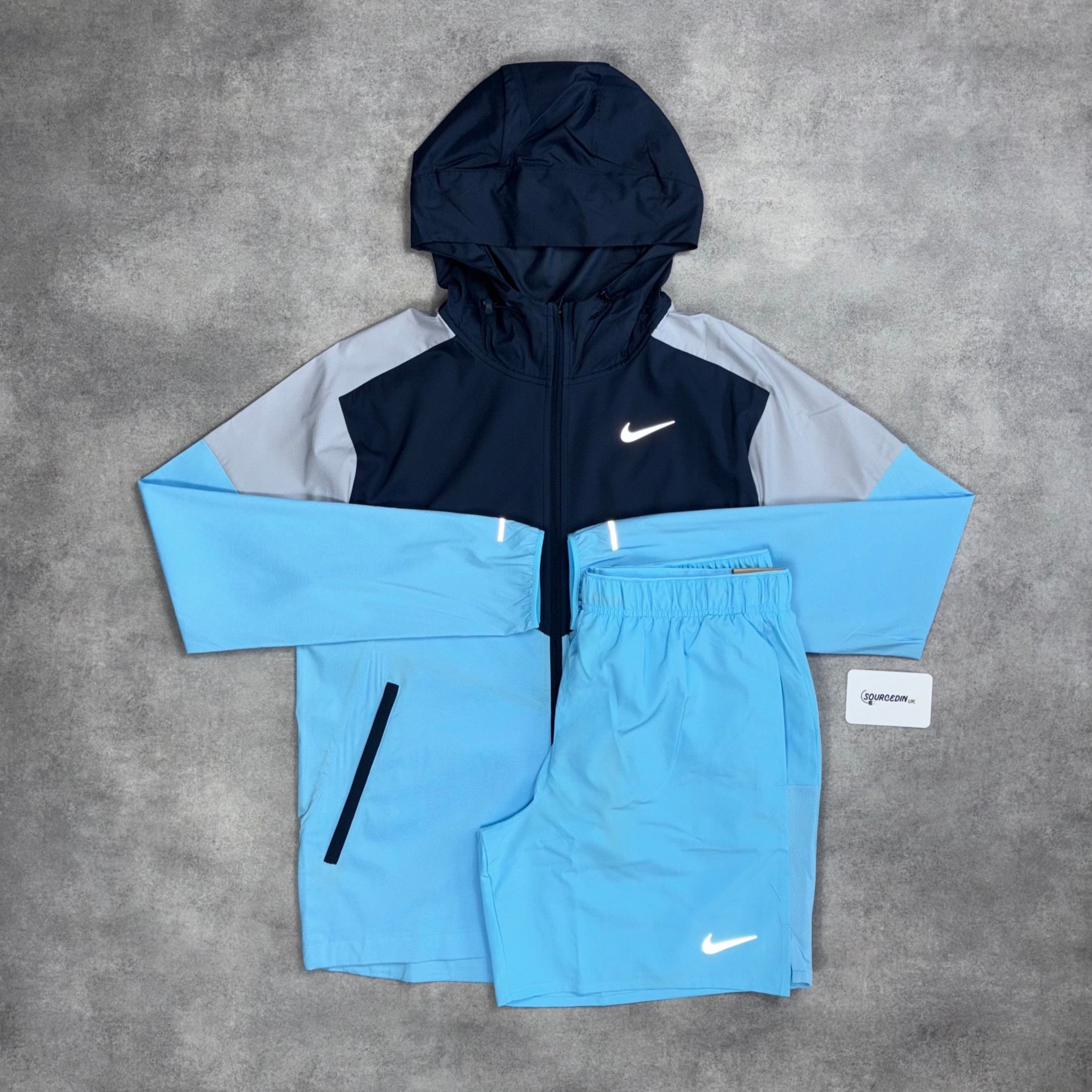 Nike Uv Windrunner Jacket & 7” Challenger Short Set Pacific Blue ...