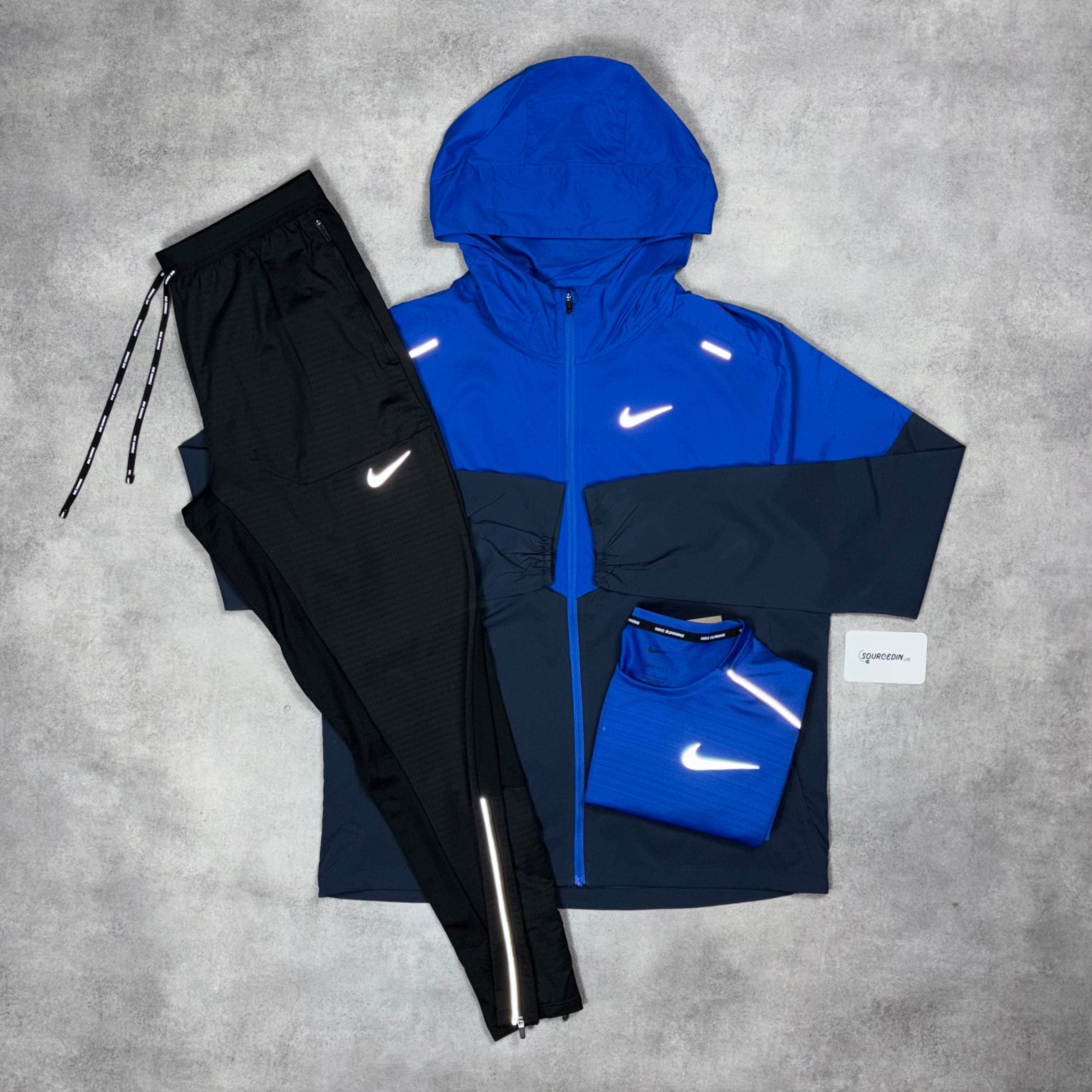 Nike Uv Windrunner Jacket 3-Piece Phenom Bottom Set Royal Blue ...