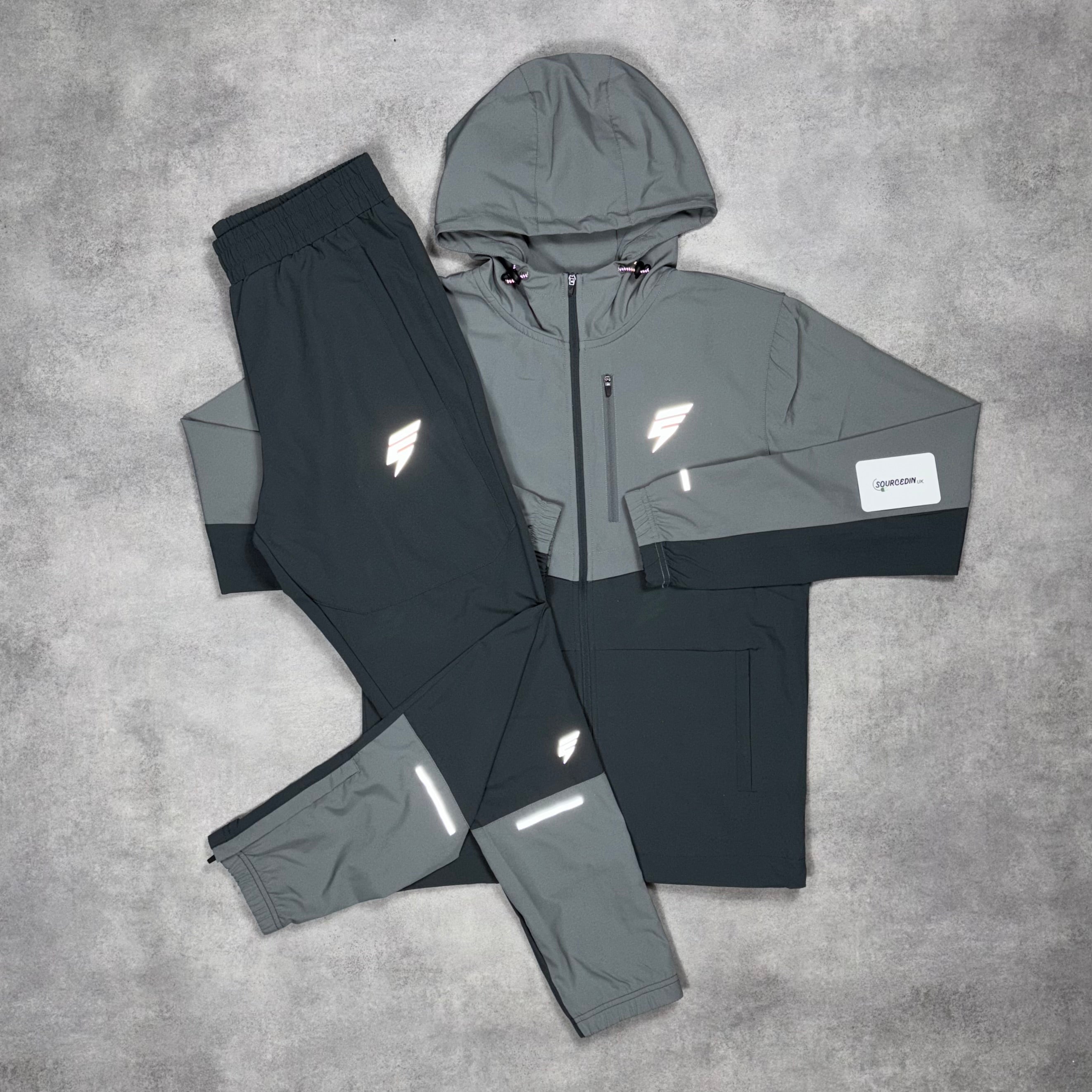 Elude Track Tracksuit Coal/Light Grey – Sourcedinuk